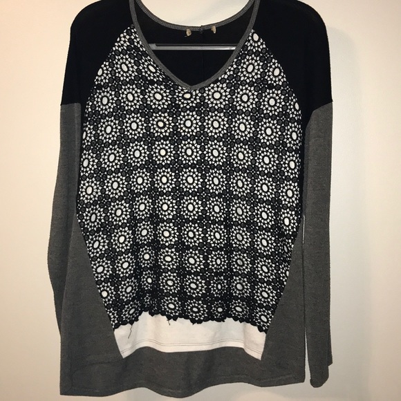 Democracy | Sweaters | Democracy Sweater With Crochet Overlay | Poshmark